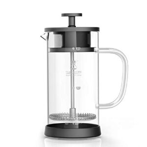 elephantnum timemore french press coffee maker double filter mesh 600ml