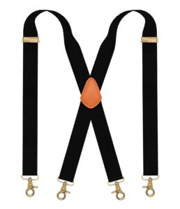 supsuspen mens suspenders with snap hooks x shape black suspenders formal braces