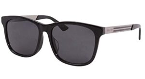 gucci grey square men's sunglasses gg0695sa 001 56