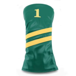 hurricane golf 2 stripe driver headcover green/yellow fits 400cc to 460cc