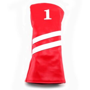 hurricane golf 2 stripe driver headcover red/white fits 400cc to 460cc