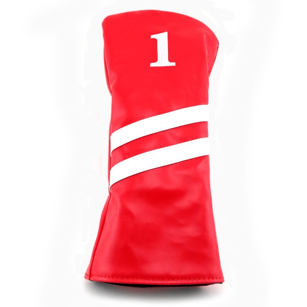 Hurricane Golf 2 Stripe Driver Headcover Red/White Fits 400cc to 460cc