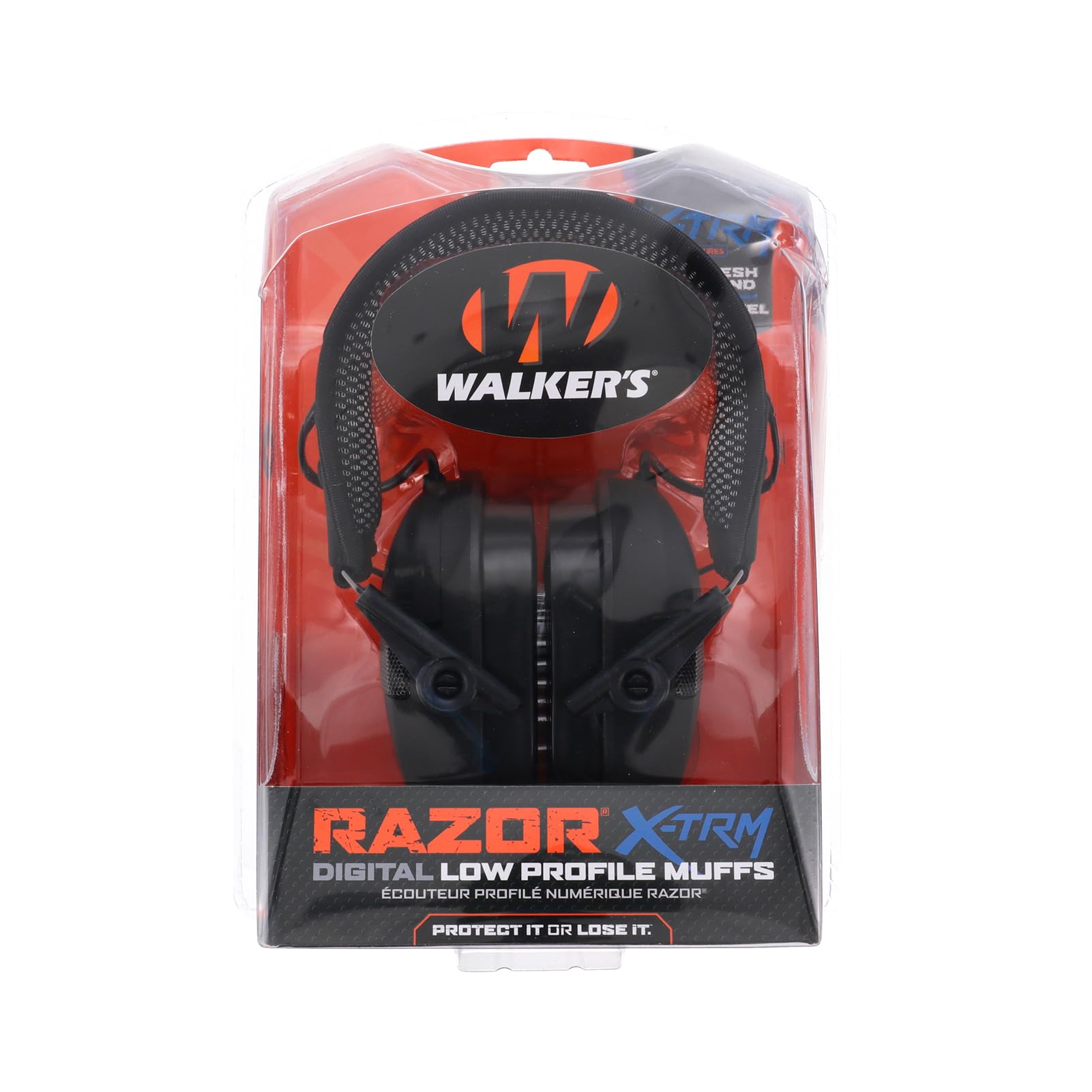 Walker's Razor Digital X-TRM Sound-Enhancing Hunting Gun Range Shooting Hearing Protection Electronic Earmuffs with Gel Earpads & Mesh Headband, 2 AAA Batteries Included, Black