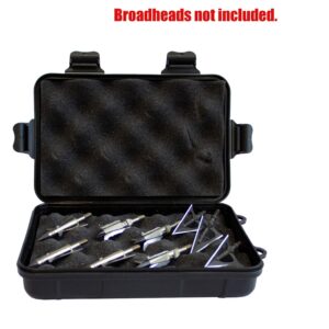 HME Archery Bow Hunting Storage Organizer Box Plastic Portable Lightweight Broadhead Case with Foam Padding