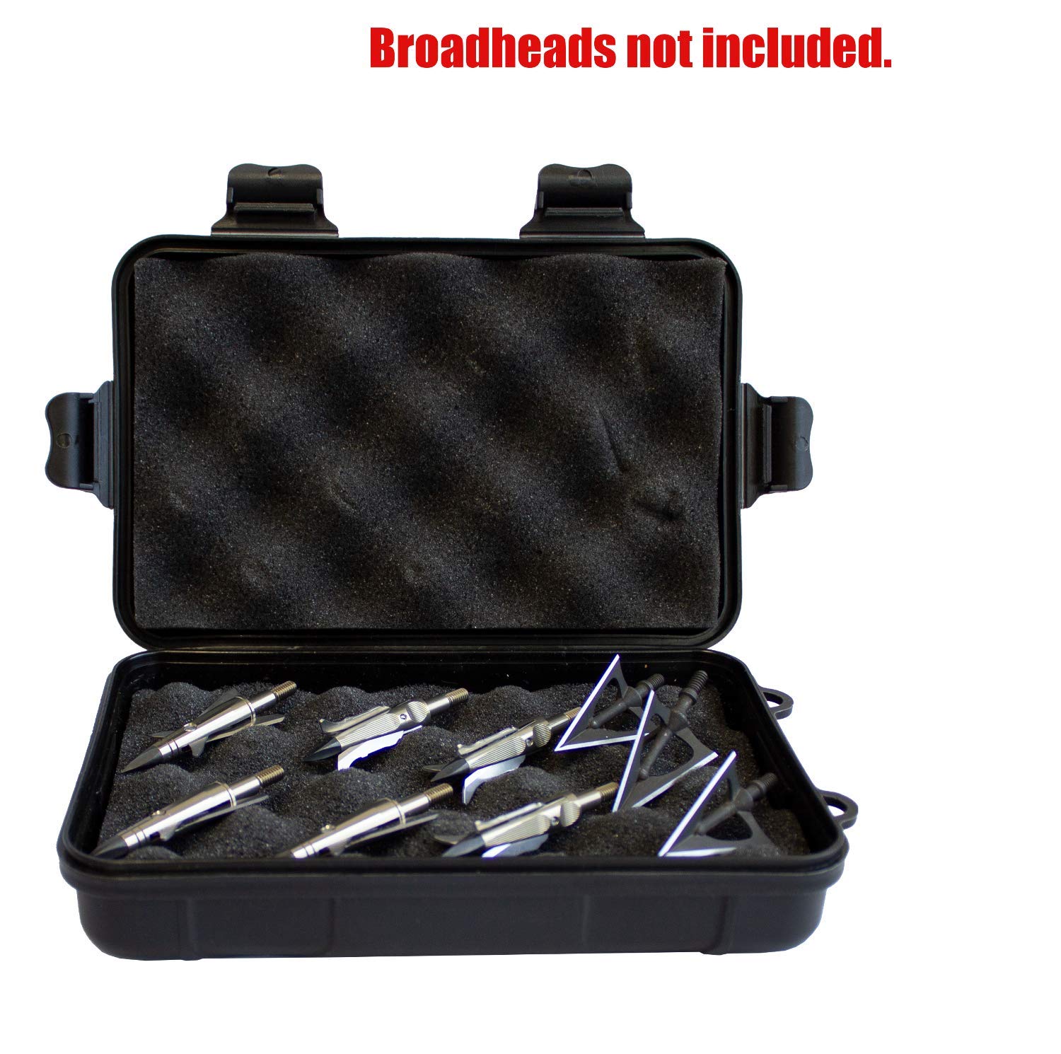 HME Archery Bow Hunting Storage Organizer Box Plastic Portable Lightweight Broadhead Case with Foam Padding