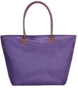 women tote bags top handle satchel handbags, 17 inch water resistant tote bag for women (purple)