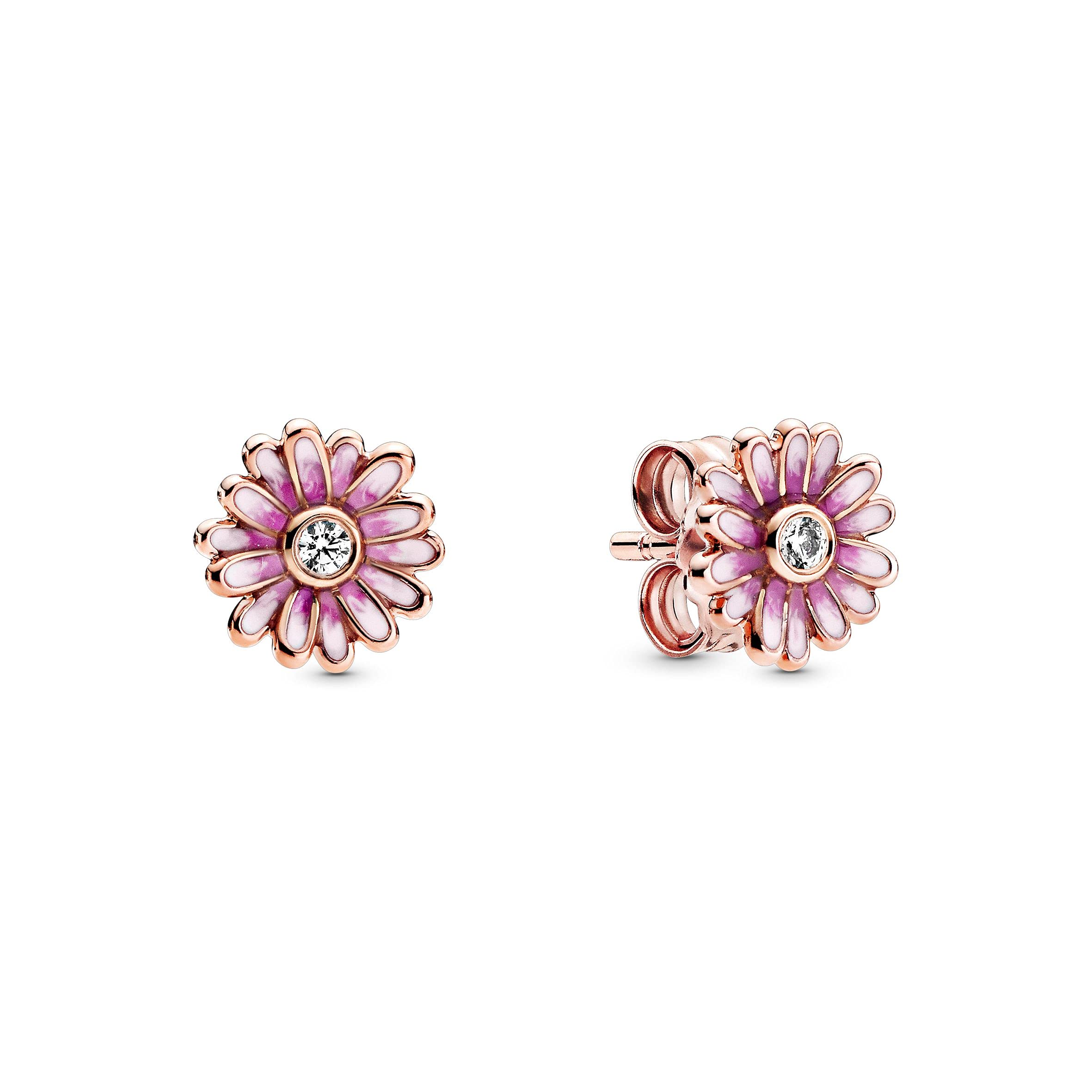 Pandora Pink Daisy Flower, Mixed Enamel