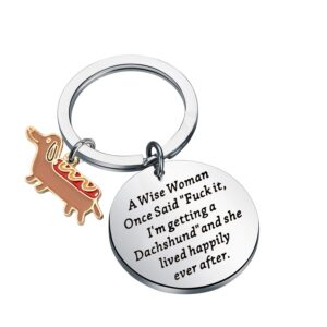 tgbje dachshund gift i'm getting a dachshund keychain gift for dog lover pet owner gift dog mom gift