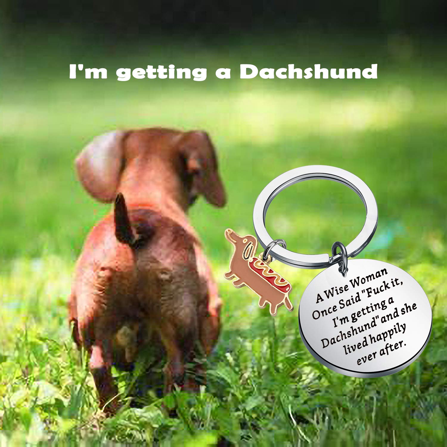 TGBJE Dachshund Gift I'm Getting a Dachshund Keychain Gift For Dog Lover Pet Owner Gift Dog Mom Gift