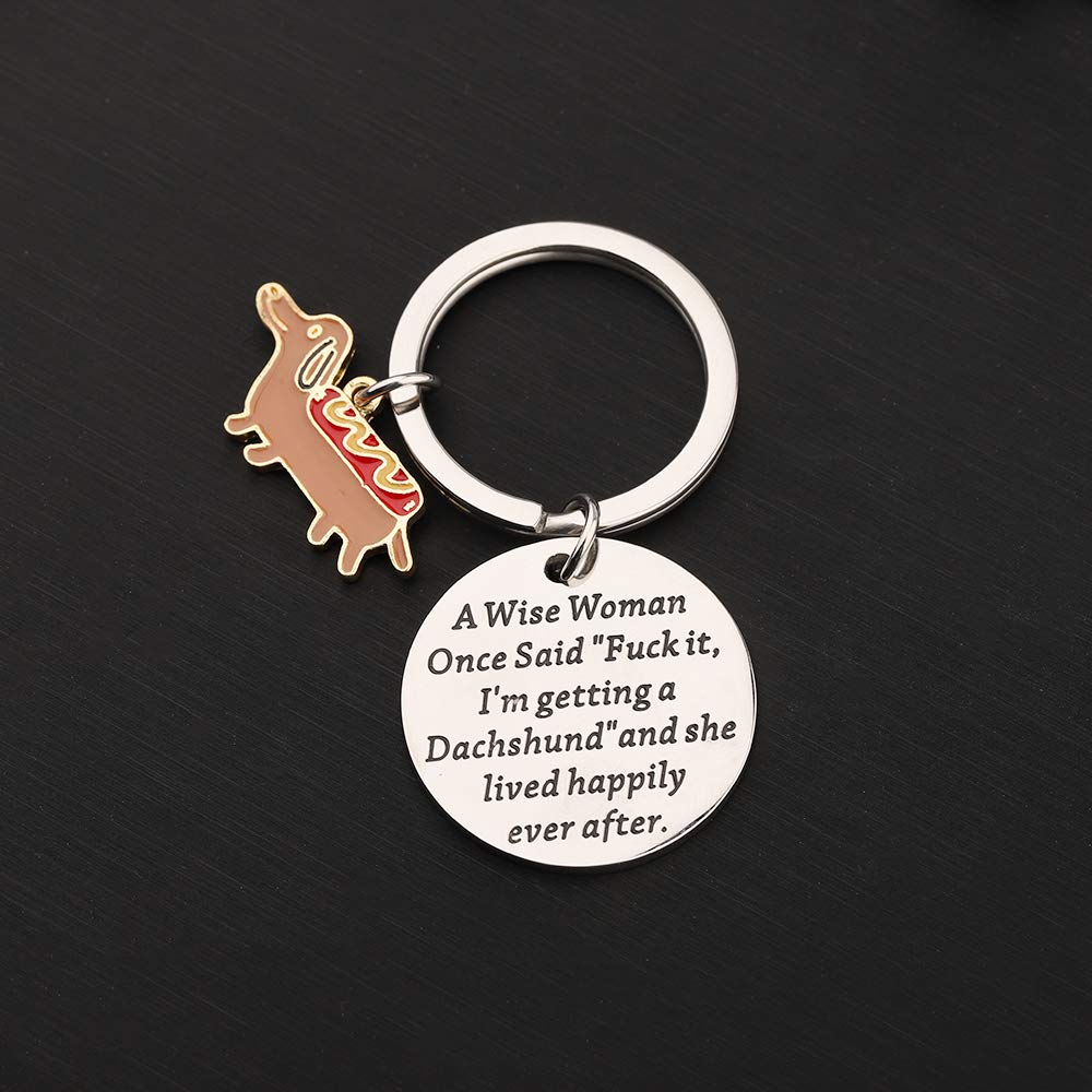 TGBJE Dachshund Gift I'm Getting a Dachshund Keychain Gift For Dog Lover Pet Owner Gift Dog Mom Gift