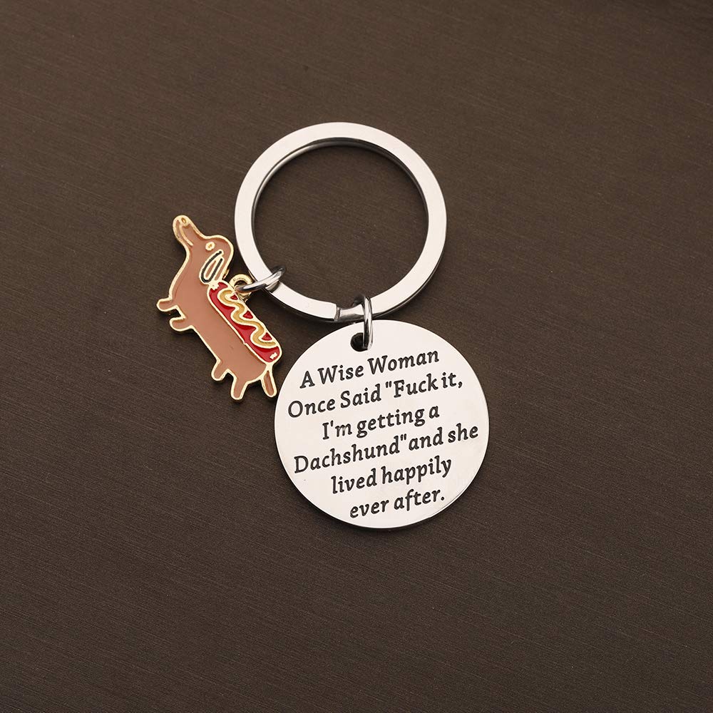 TGBJE Dachshund Gift I'm Getting a Dachshund Keychain Gift For Dog Lover Pet Owner Gift Dog Mom Gift