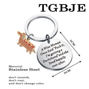 TGBJE Dachshund Gift I'm Getting a Dachshund Keychain Gift For Dog Lover Pet Owner Gift Dog Mom Gift