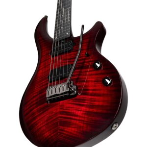 Sterling by Music Man 6 String Solid-Body Electric Guitar, Right, Royal Red (MAJ200XFM-RRD)