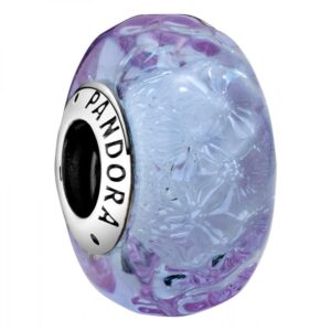 pandora wavy lavender murano glass