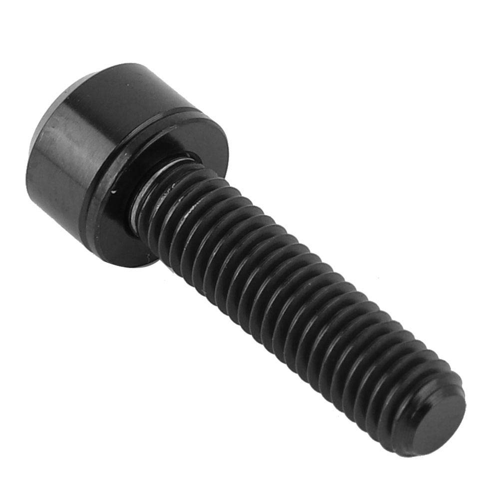 Keen so M5x20mm Stem Bolt, 6Pcs Alloy Bolt Screw with Gasket for Mountain Stem(Black) Repair Hardware Tools