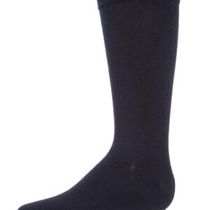 MeMoi Boys' 3 Pair Pack Flat Crew Socks Black 6-7