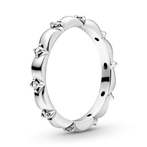 pandora flower petals band, clear cz