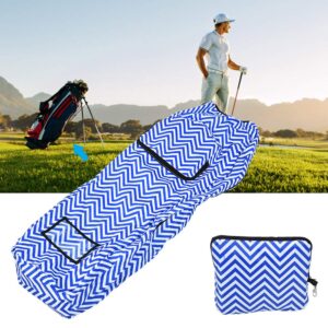 Golf Bag Cover Golf Bag Rain Cover Golf Travel Cover Bag Case for Golf Accessory(Blue White Stripe)