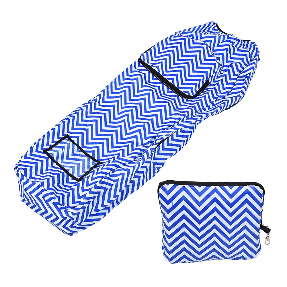 Golf Bag Cover Golf Bag Rain Cover Golf Travel Cover Bag Case for Golf Accessory(Blue White Stripe)