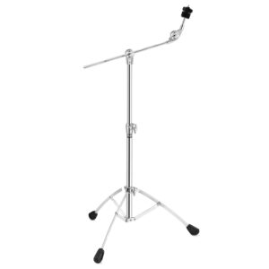 starfavor boom cymbal stand single braced with non-slip rubber feet and memory lock limiter, adjustable height 22"-49" (st 700)