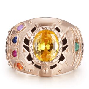 infinity gauntlet rose gold plated 925 silver ring (8)