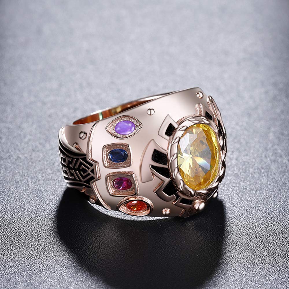 Infinity Gauntlet Rose Gold Plated 925 Silver Ring (8)