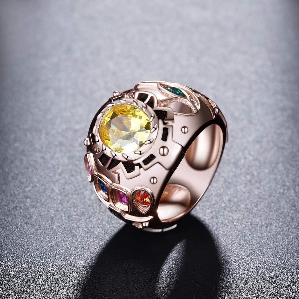 Infinity Gauntlet Rose Gold Plated 925 Silver Ring (8)