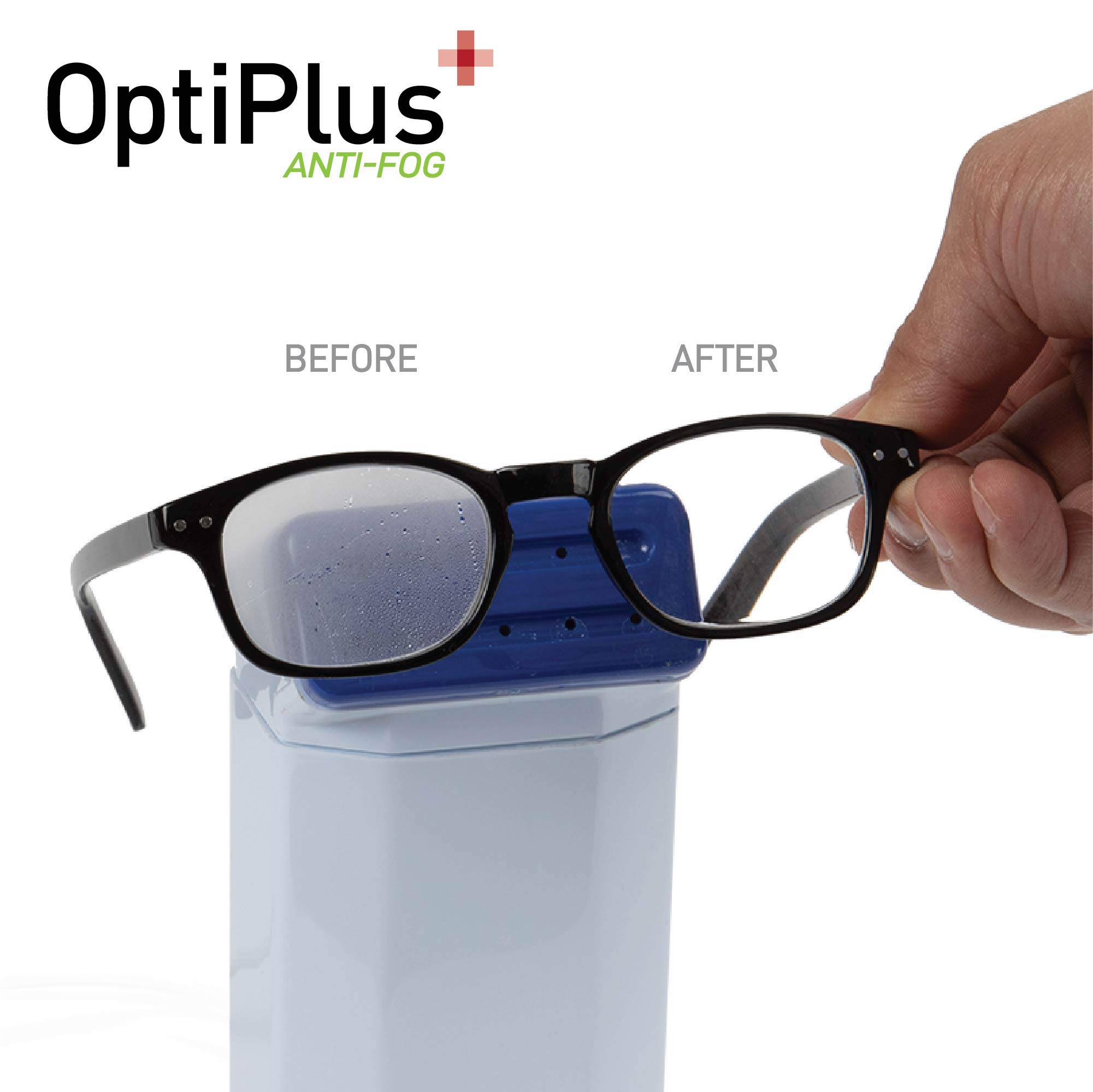 OptiPlus Anti Fog Pre-Moistened Cleaning Wipes for Glasses, Screens, Lenses - Quick-Dry, Scratch-Free, 100 Count