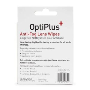 OptiPlus Anti Fog Pre-Moistened Cleaning Wipes for Glasses, Screens, Lenses - Quick-Dry, Scratch-Free, 100 Count