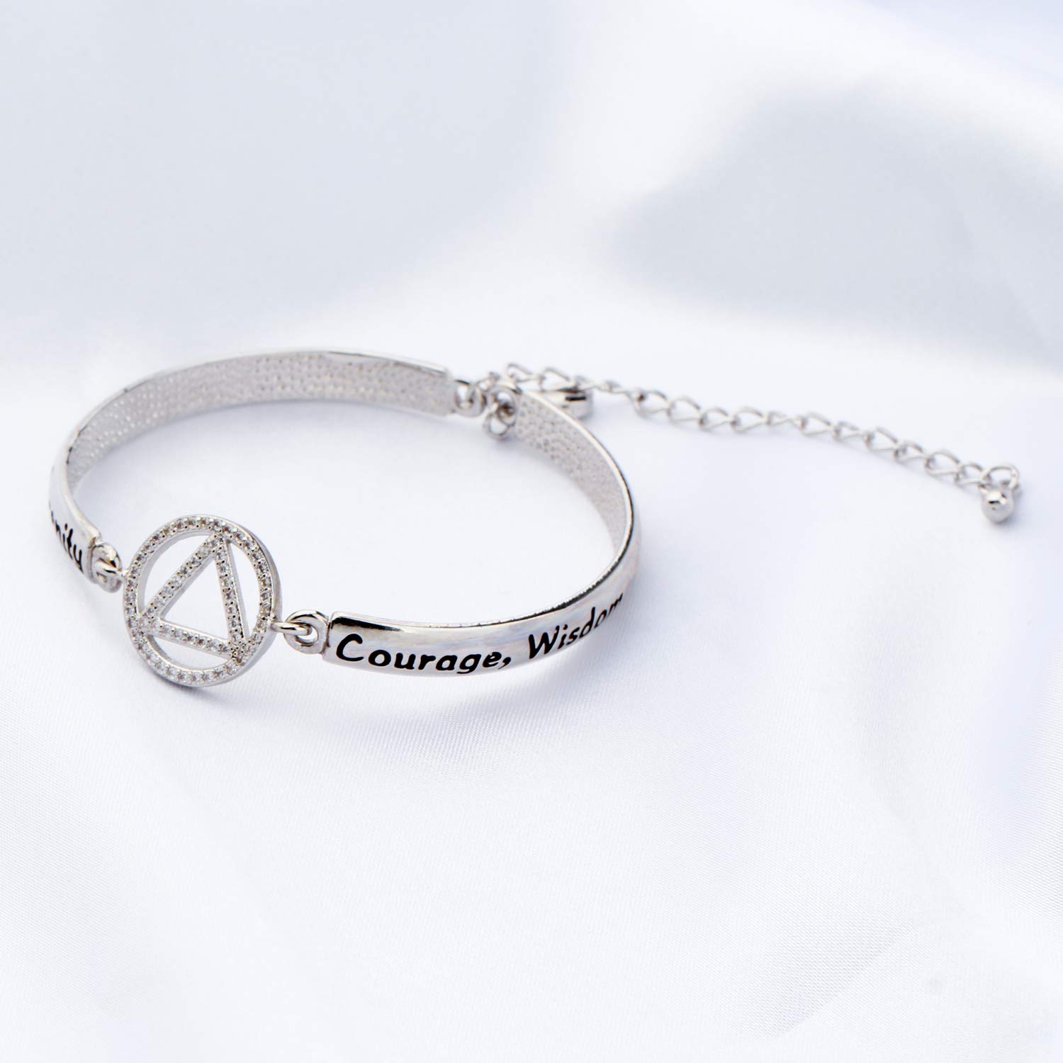 BNQL Serenity Prayer AA Recovery Bracelet Serenity Courage Wisdom Sobriety Gift