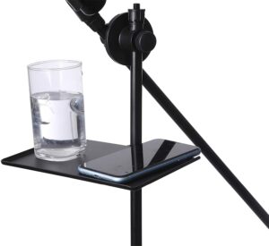 g ganen microphone stand tray, made of steel with load capacity for music sheet instrument stand