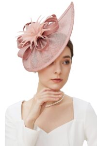 babeyond tea party fascinator hat for women kentucky headwear derby pillbox church hat for cocktail wedding