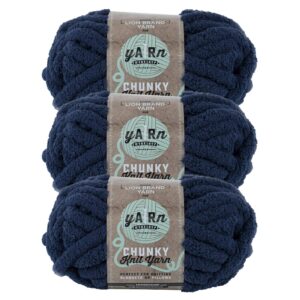 (3 pack) lion brand yarn 951-109af ar workshop chunky knit yarn, dusk