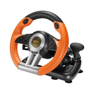 PXN V3II PC Racing Wheel, USB Car Race Game Steering Wheel with Pedals for Windows PC/PS3/PS4/Nintendo Switch/Xbox One/Xbox Series X/S