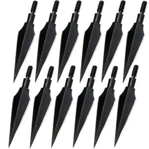 sinbadteck traditional bowhunting broadheads, 125grains 12pk compact hunting points hunting arrowheads for bow hunting and target (125gn traditional)