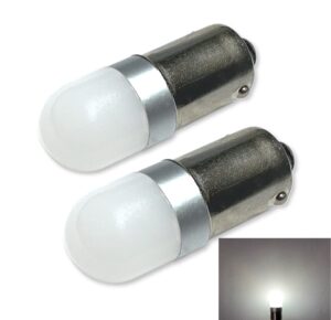 #1813, 1816 miniature bayonet bulb led replacement | 12/14-volt | ba9s base | bulb shape: t10 and t3 1/4 | replaces bulb numbers: 1813 1815 1816 1893 1898 756 and others (2-pack; bright white)