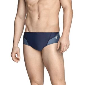 speedo men's swimsuit brief powerflex eco revolve splice team colors