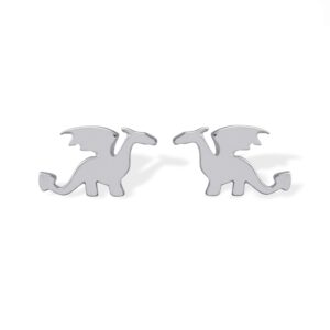 boma jewelry sterling silver dragon stud earrings