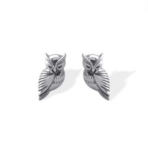 boma jewelry sterling silver owl stud earrings