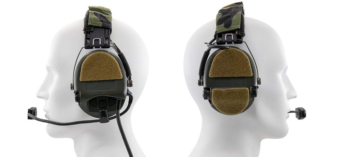 Armorwerx Hook & Loop Deck Set Compatible with MSA Sordin/TEA Hi-Threat/TCI Liberator Headset (Tan)