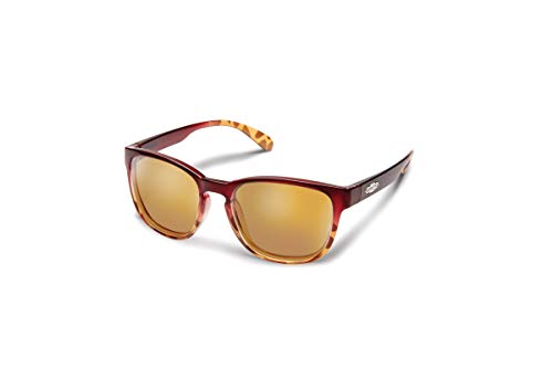 Suncloud Loveseat Polarized Sunglasses, Raspberry Tortoise Fade/Polarized Sienna Mirror