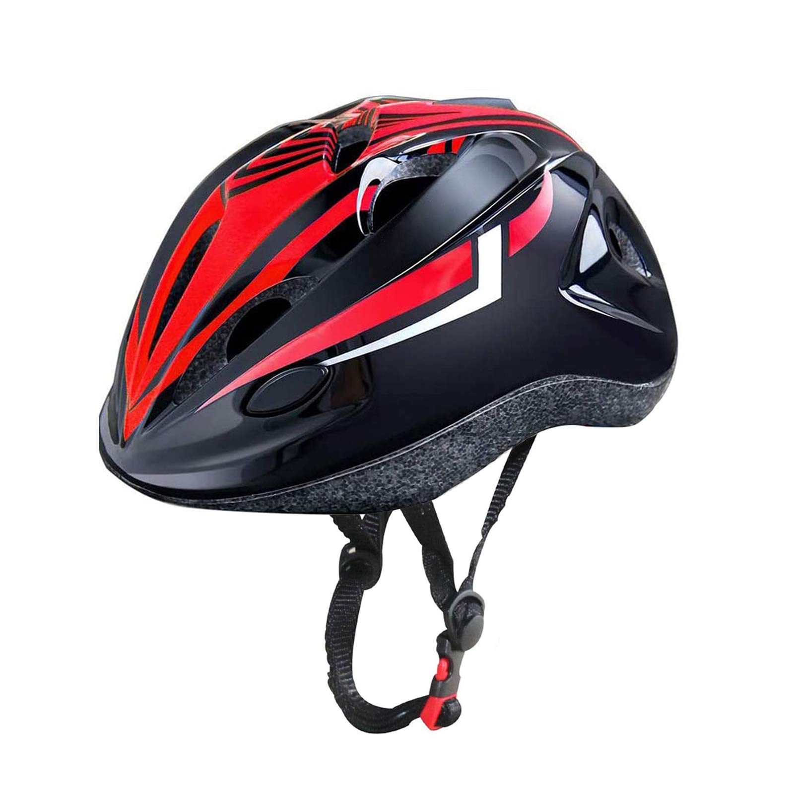 Oeyliz Kids Bike Helmet Toddler Helmet Adjustable Toddler Bike Helmet Ages 3-8 Years Old Multi-Sport for Bicycle Cycling Skate Scooter Boys Girls Bike Helmet（Black Red）