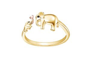 affy mothers day jewelry mother daughter 925 sterling silver elephant adjustable ring for women