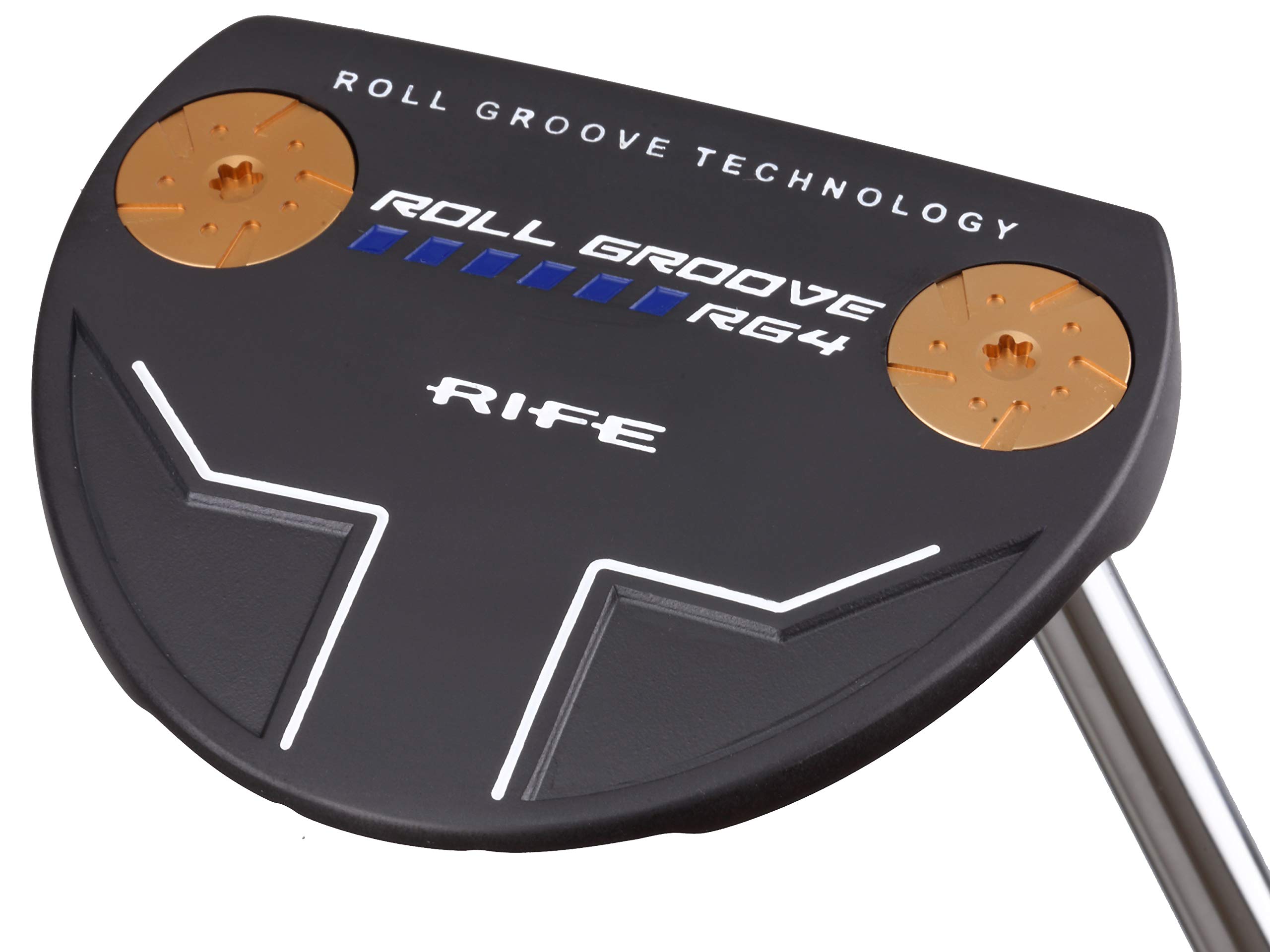 Rife Golf Roll Groove Technology Series Right Handed RG4 Full Mallet Putter Precision Milled Face Edge & Cavity Ensures an Ideal Weight Distribution & Balance Perfect for Lining Up Your Putts (37")