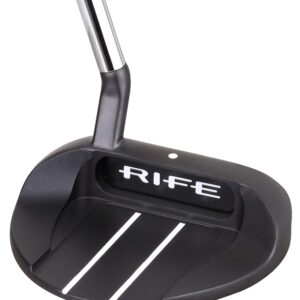 Rife Golf Roll Groove Technology Series Right Handed RG4 Full Mallet Putter Precision Milled Face Edge & Cavity Ensures an Ideal Weight Distribution & Balance Perfect for Lining Up Your Putts (37")