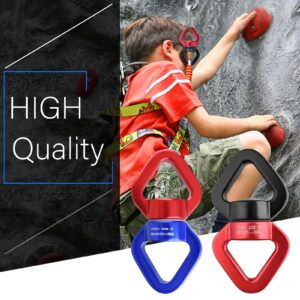 TRIWONDER Swing Swivel 30KN Micro Rotator Safety Rotational Device Hanging Accessory for Rock Climbing, Hanging Hammock, Web Tree Swing, Aerial Dance, Children's Swing Spinner Hanger (Red & Black)