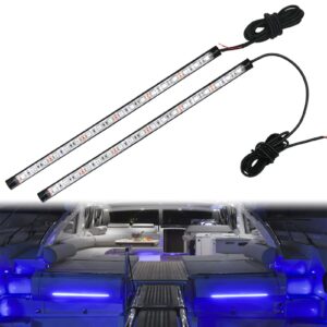 obcursco blue pontoon led boat lights, waterproof boat light for night fishing, boat interior lights, marine deck light, courtesy lights for fishing boat, yacht, bass boat and jet ski