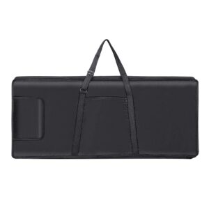 61 key keyboard gig bag electric piano case padded with 5mm cotton,shoulder strap and storage pocket 39'' x 16" x 6''