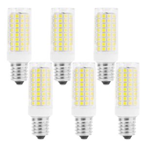 lxcom lighting 10w e12 led corn light bulb(6 pack)- 2835 smd 102leds e12 dimmable 100w equivalent 1000lm daylight white 6000k chandelier bulbs e12 base ceramic light bulbs for home lighting, ac110v