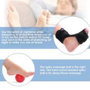 TOPINCN Ankle Brace, Foot Drop Night Splint Orthotics Fracture Sprain Injury Support Wrap Ankle Brace with Masssage